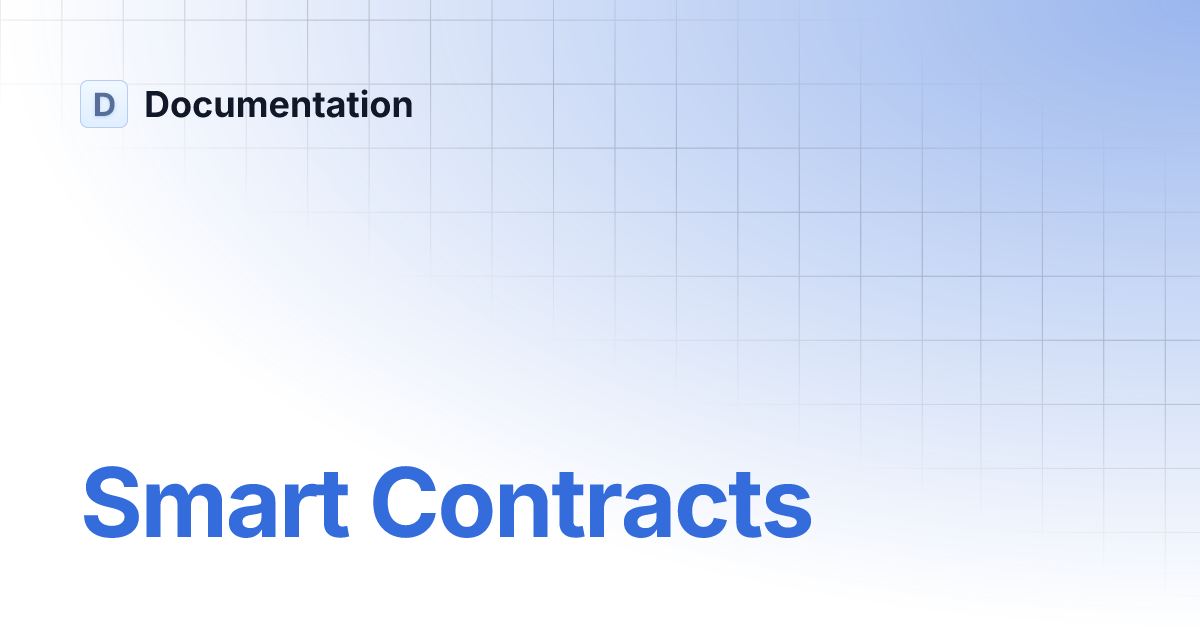 Smart Contracts | Documentation